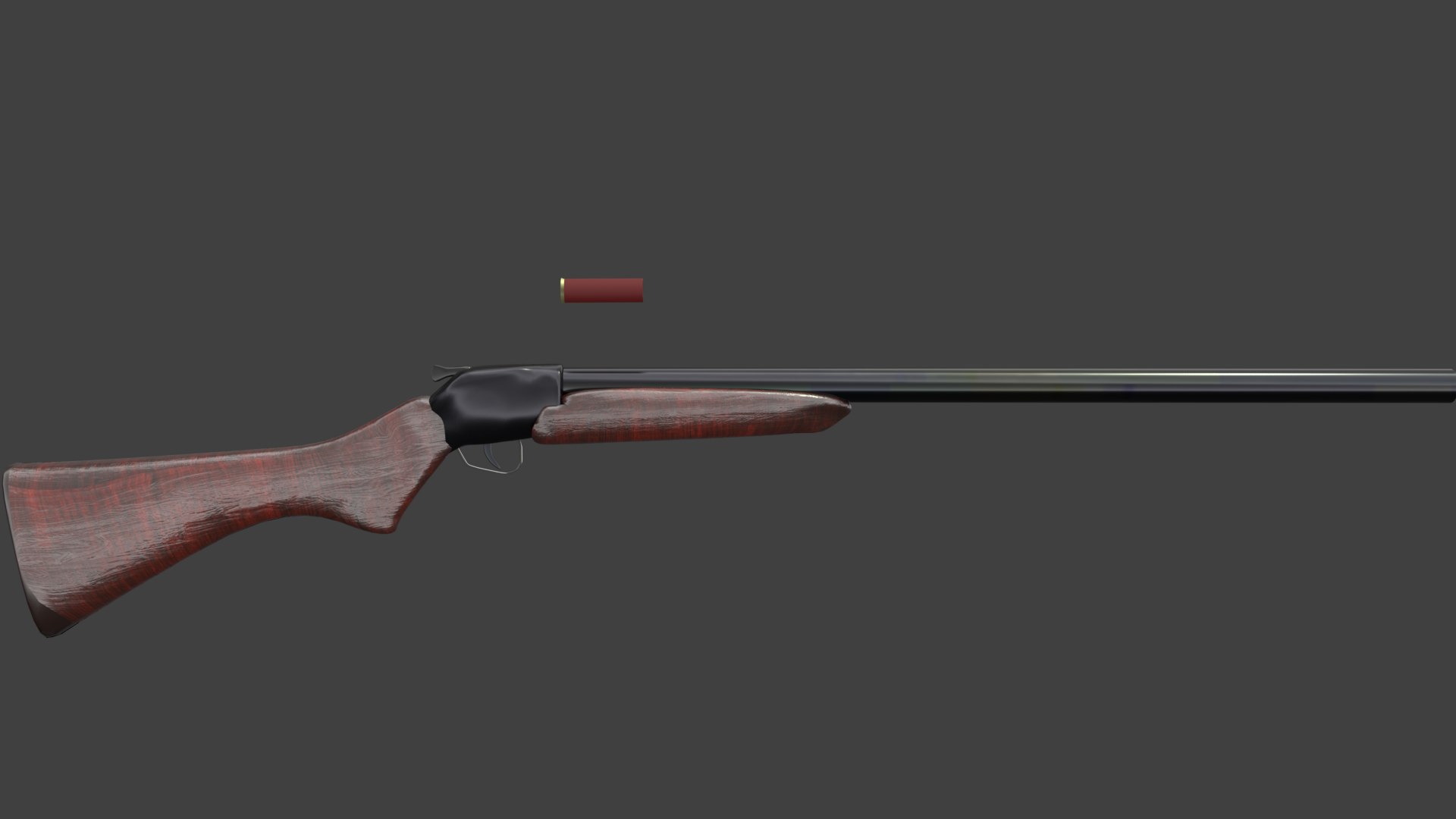 3d Model Breech Loading Shotgun