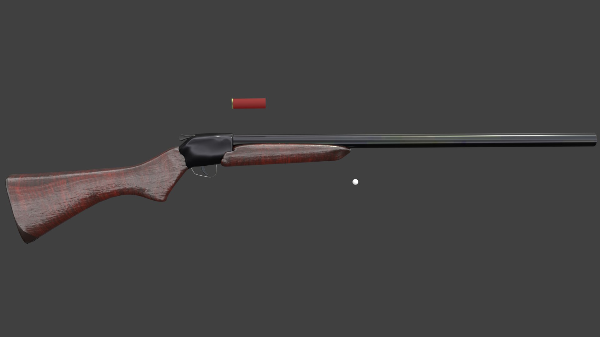 3d Model Breech Loading Shotgun