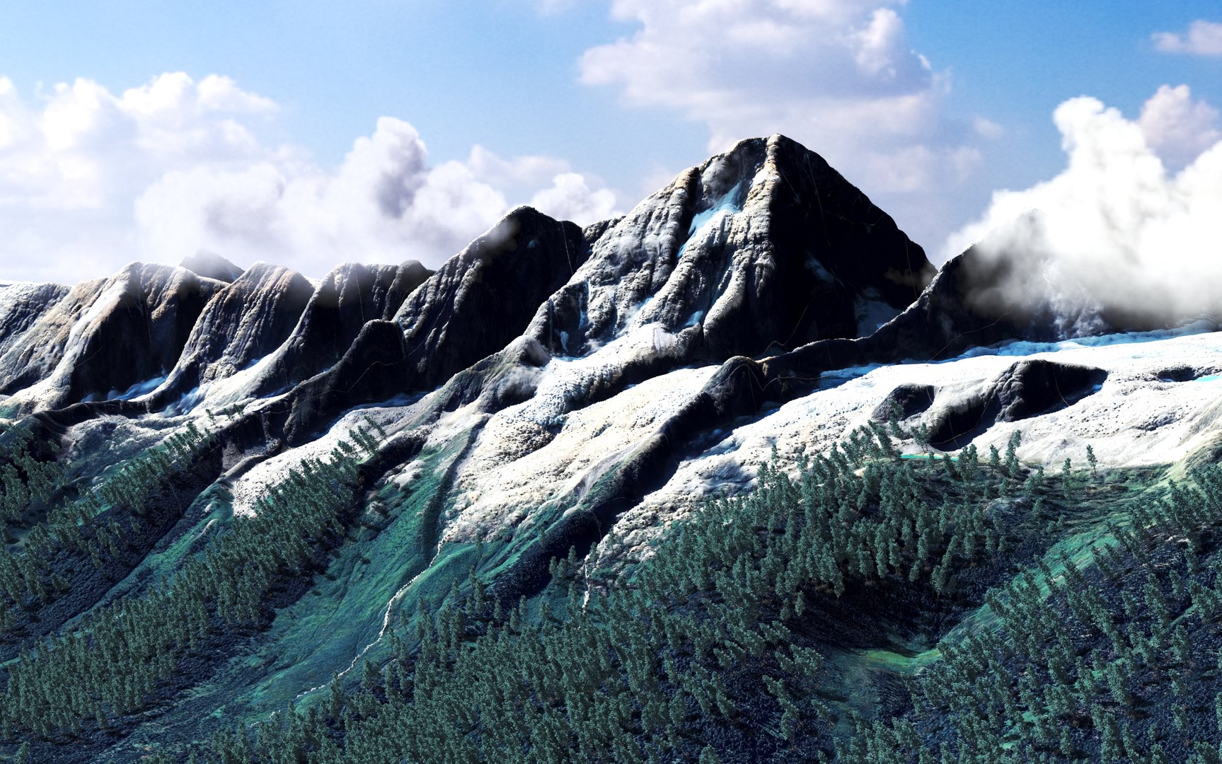 Mountain Landscape 3D - TurboSquid 2149568
