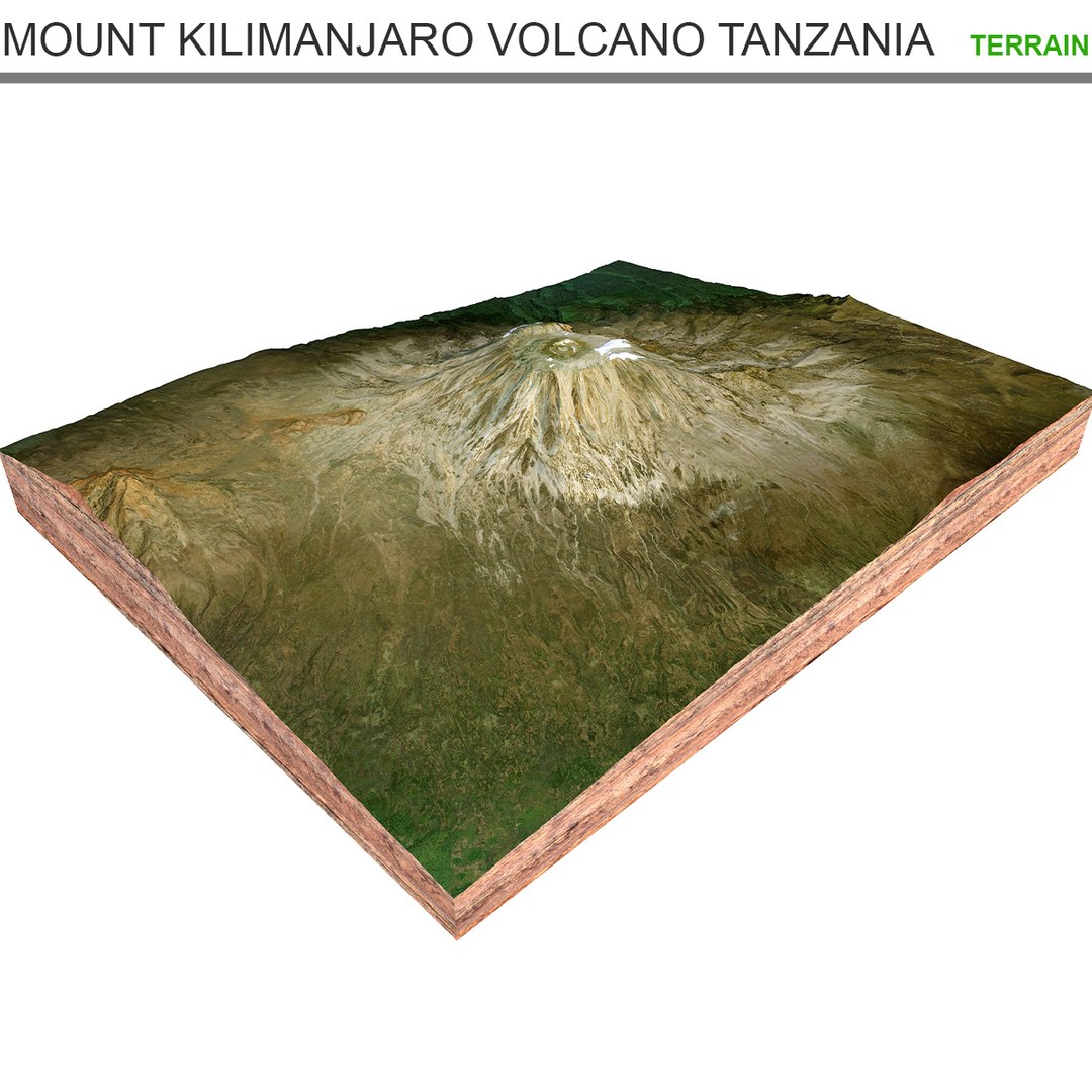 Mount Kilimanjaro Volcano Tanzania 3D Model - TurboSquid 2061848
