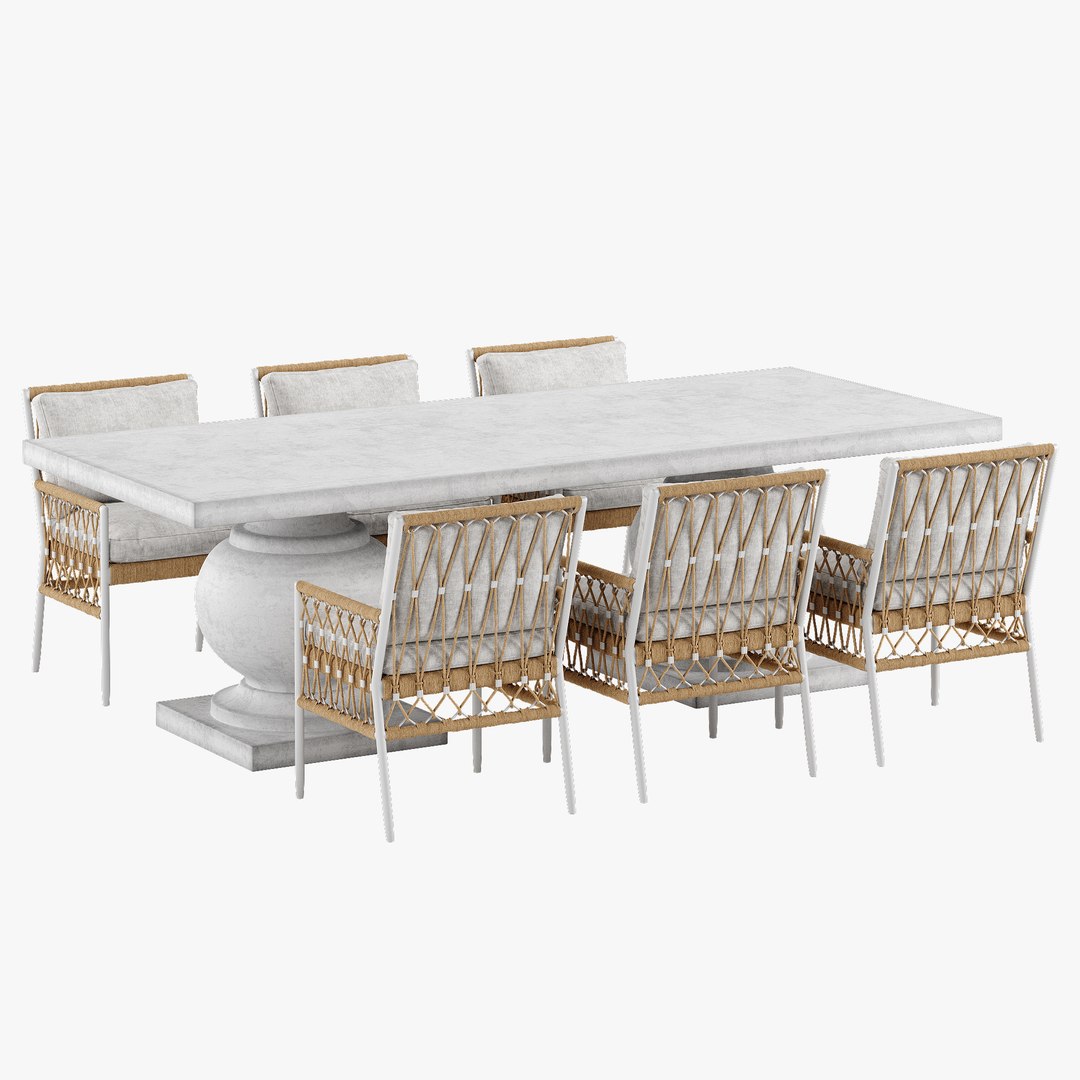 3D Serena And Lily Salt Greek Chair Terrace Table Set Model ...