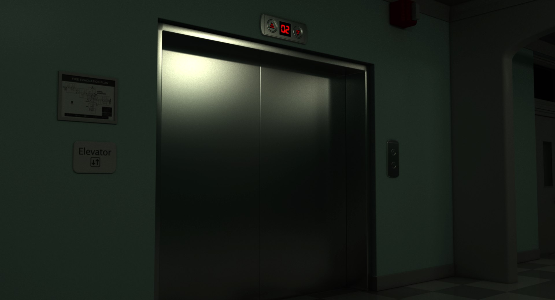 Scary Corridor Elevator 3D Model - TurboSquid 1270427