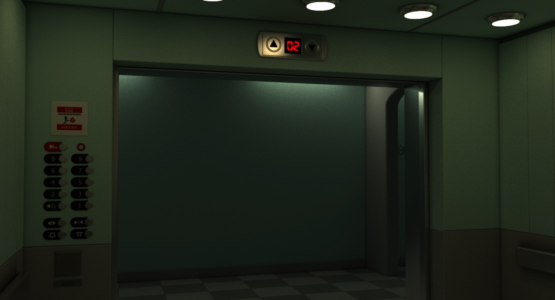 Scary Corridor Elevator 3D Model - TurboSquid 1270427