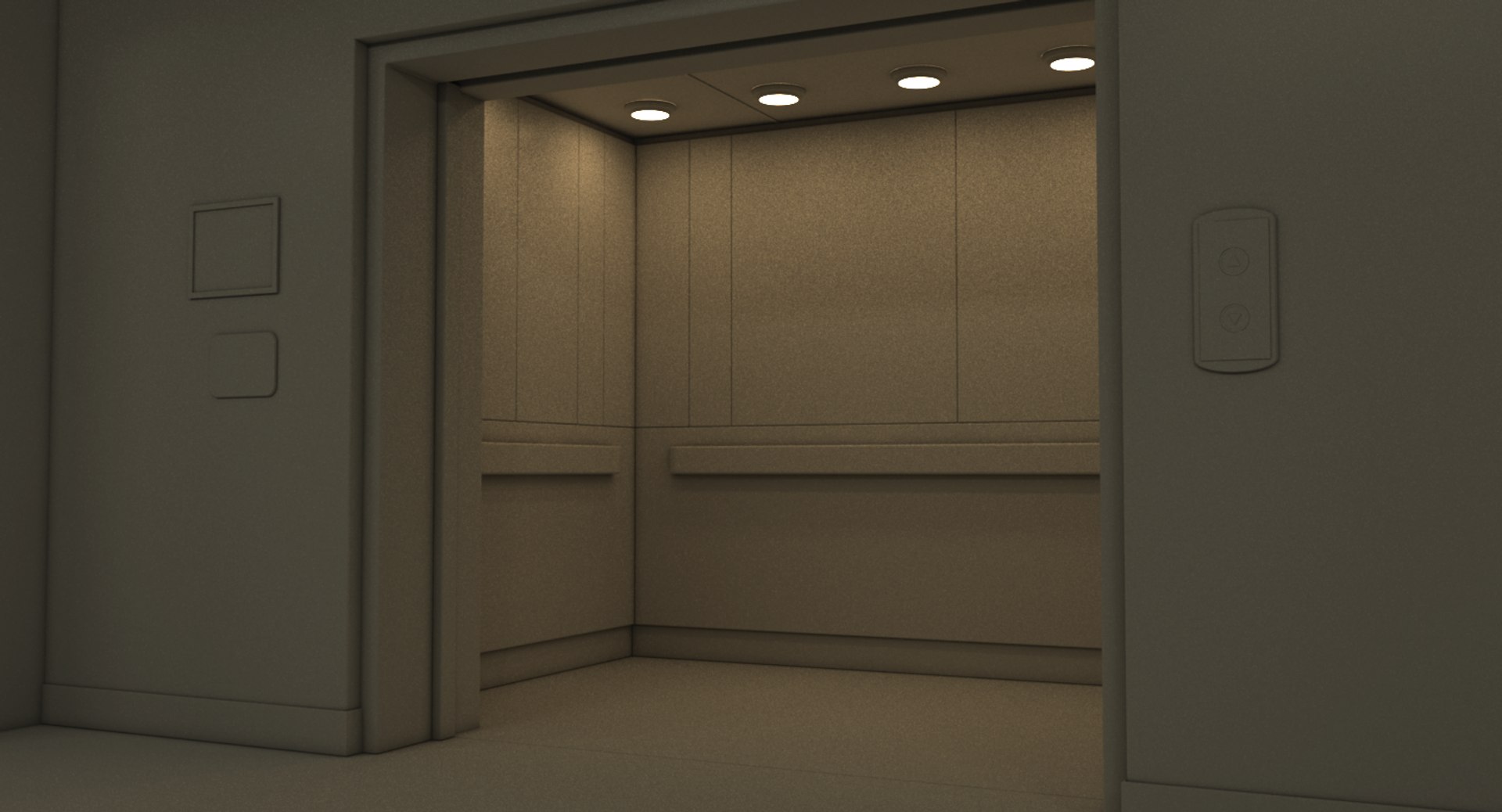 Scary corridor elevator 3D model - TurboSquid 1270427