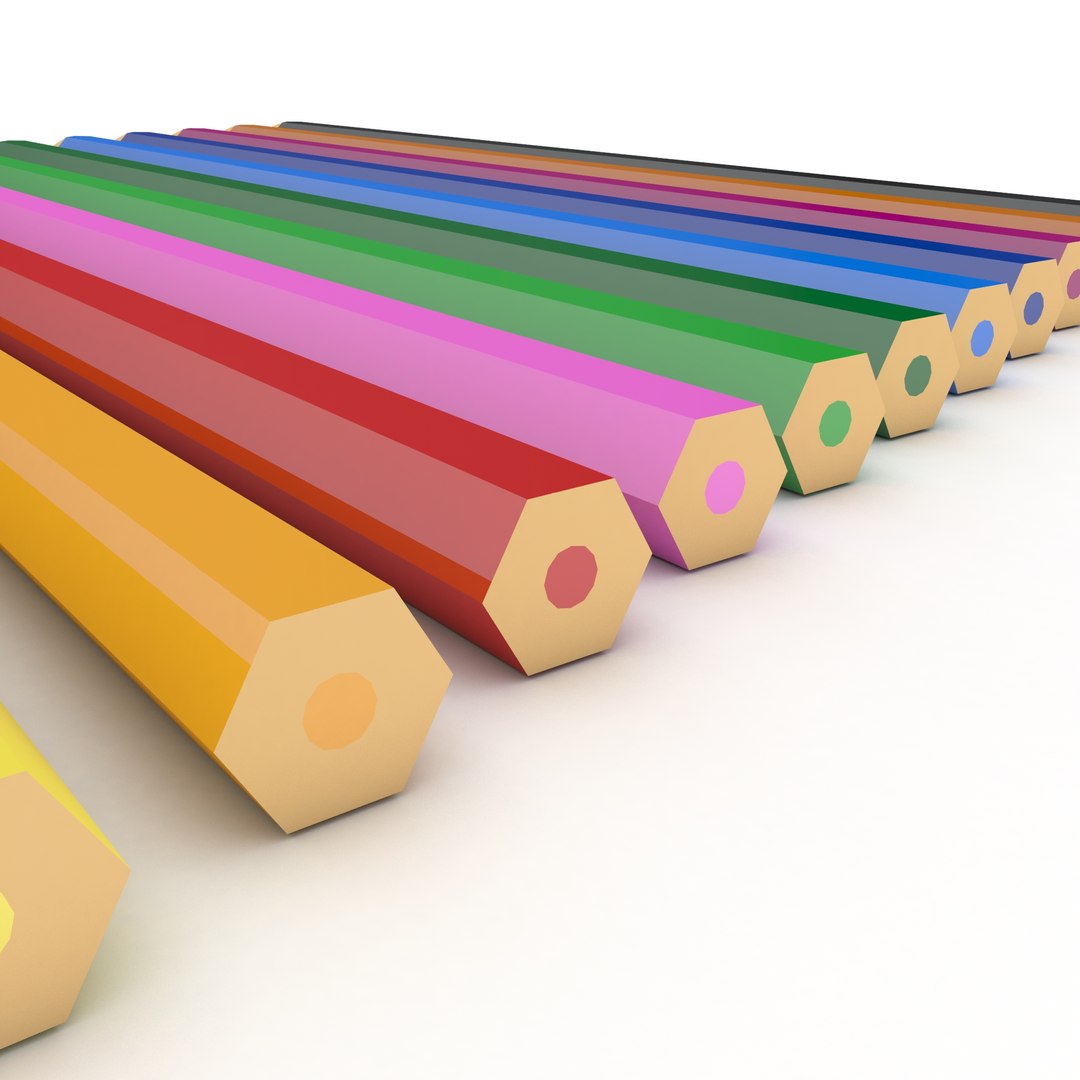 3D pencils colors - TurboSquid 1702123