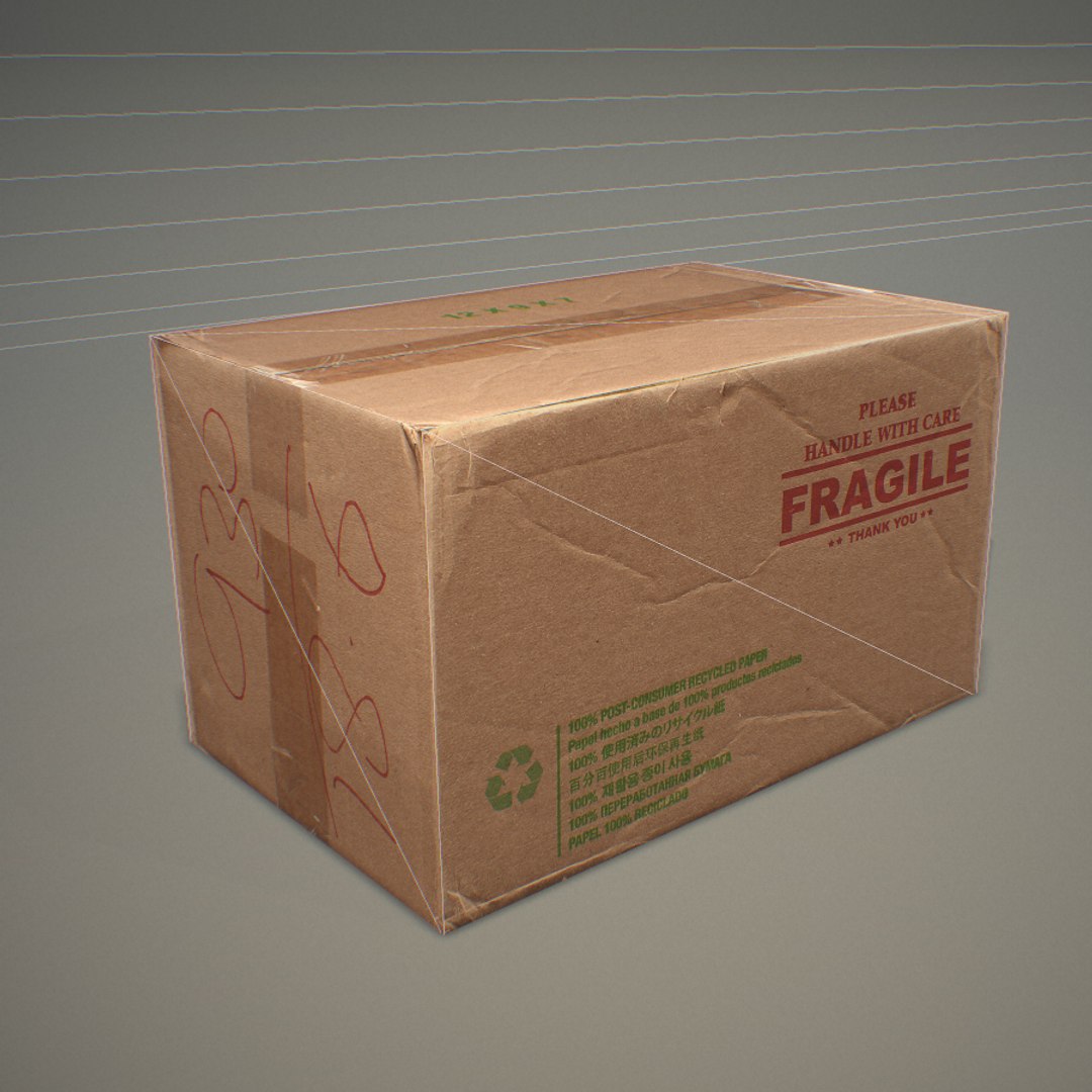 3d 3ds Cardboard Box