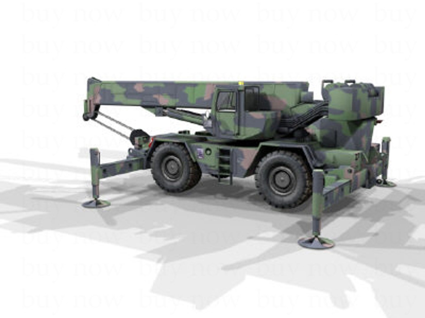 Rough Terrain Container Crane 3d Model