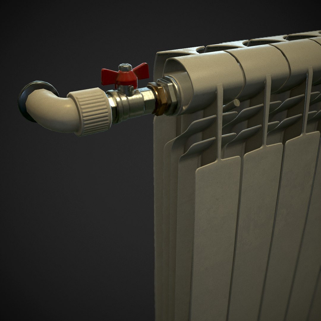 real-time ready radiator pbr 3d model