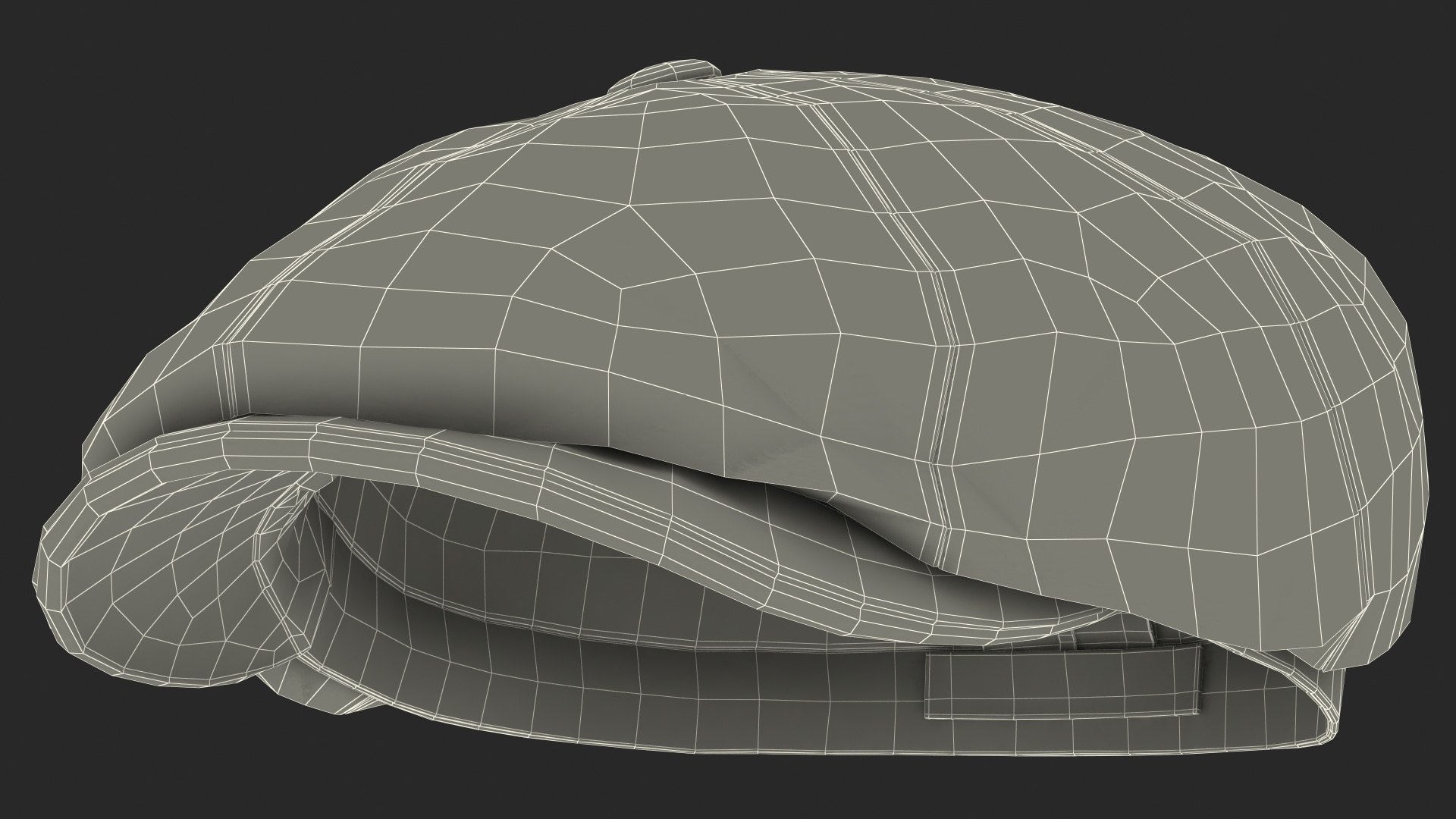 Leather Flat Cap Black 3D - TurboSquid 1951067