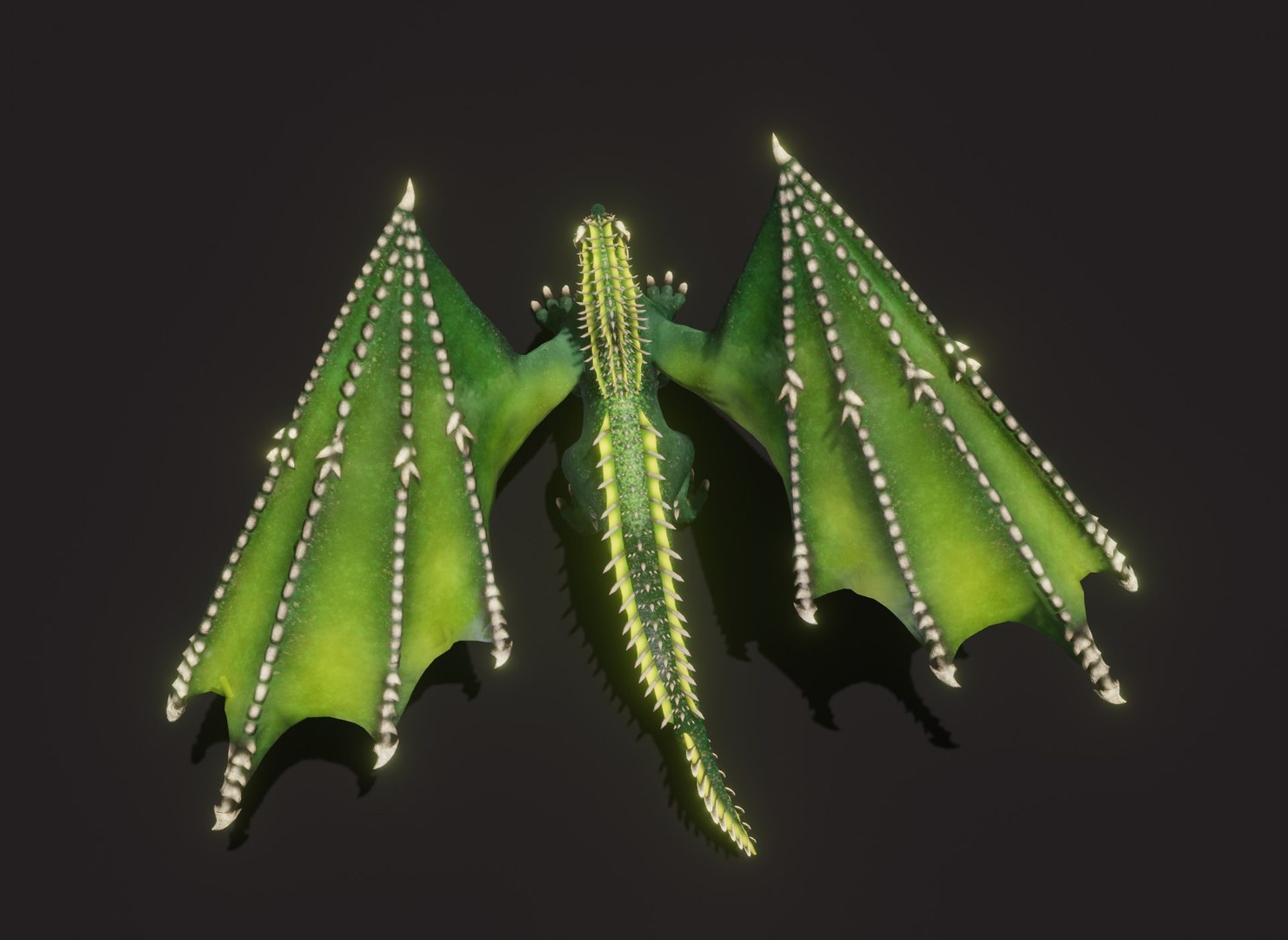 Realistic Green Dragon Animated Low-poly 3D Model 3D - TurboSquid 2312043