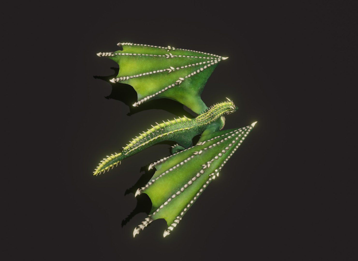 Realistic Green Dragon Animated Low-poly 3D Model 3D - TurboSquid 2312043
