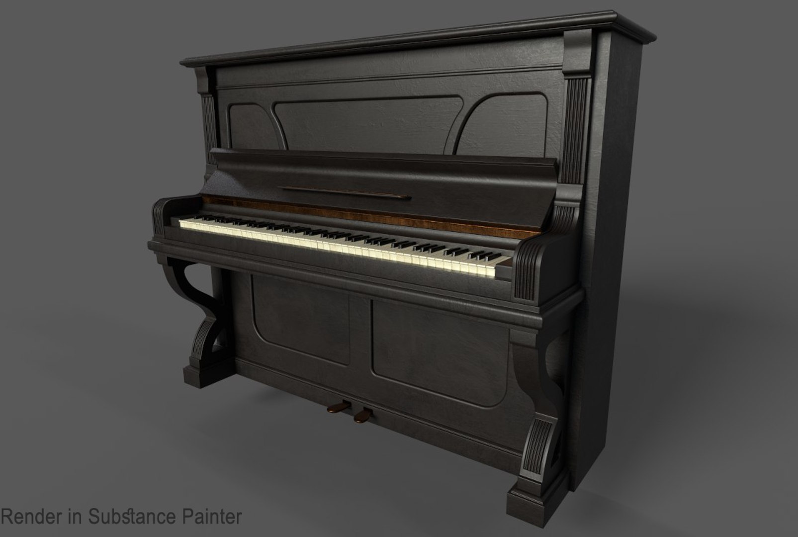 3D Old Piano - TurboSquid 1367273