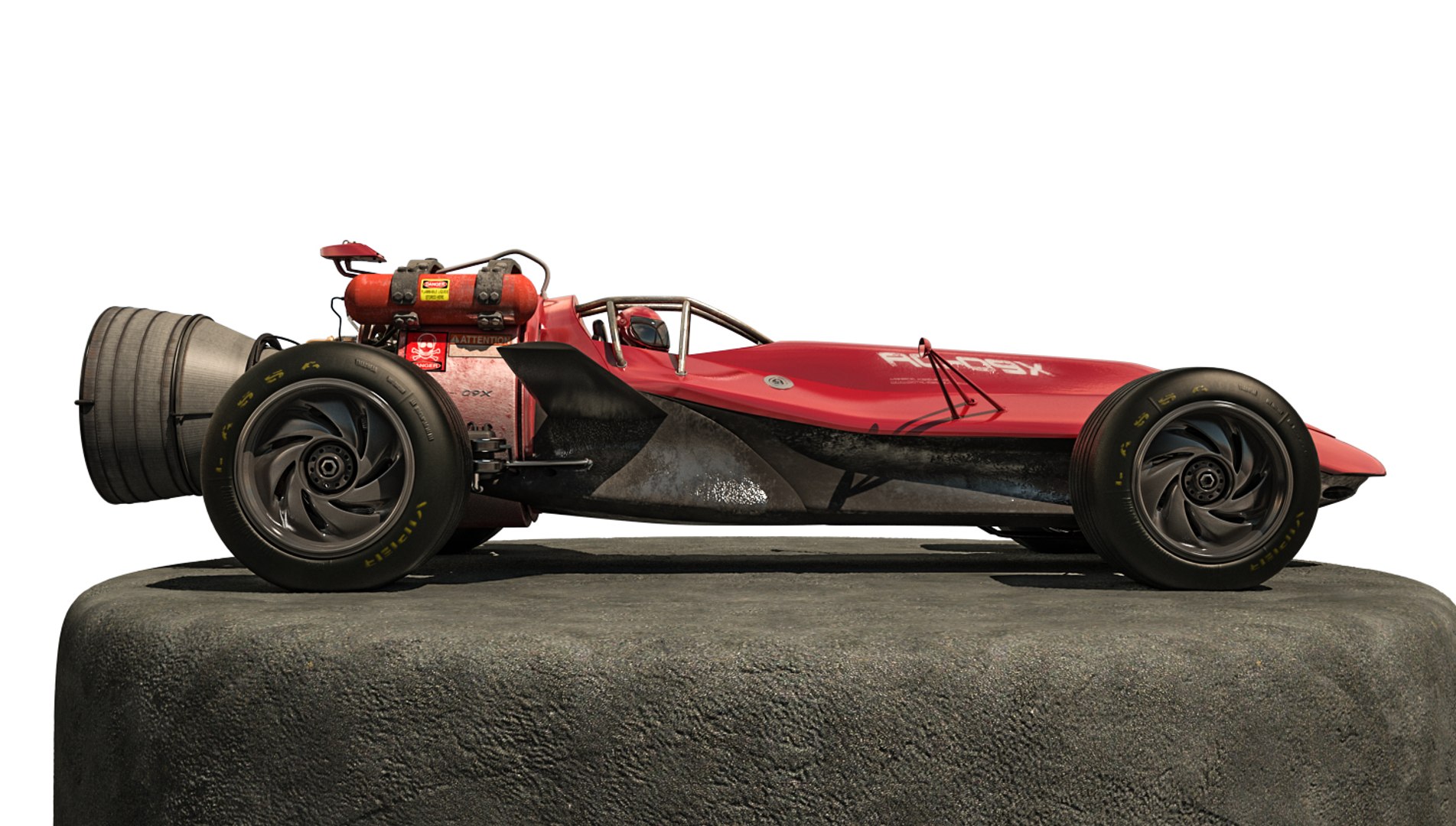 3D Rocket Car Model - TurboSquid 1476491