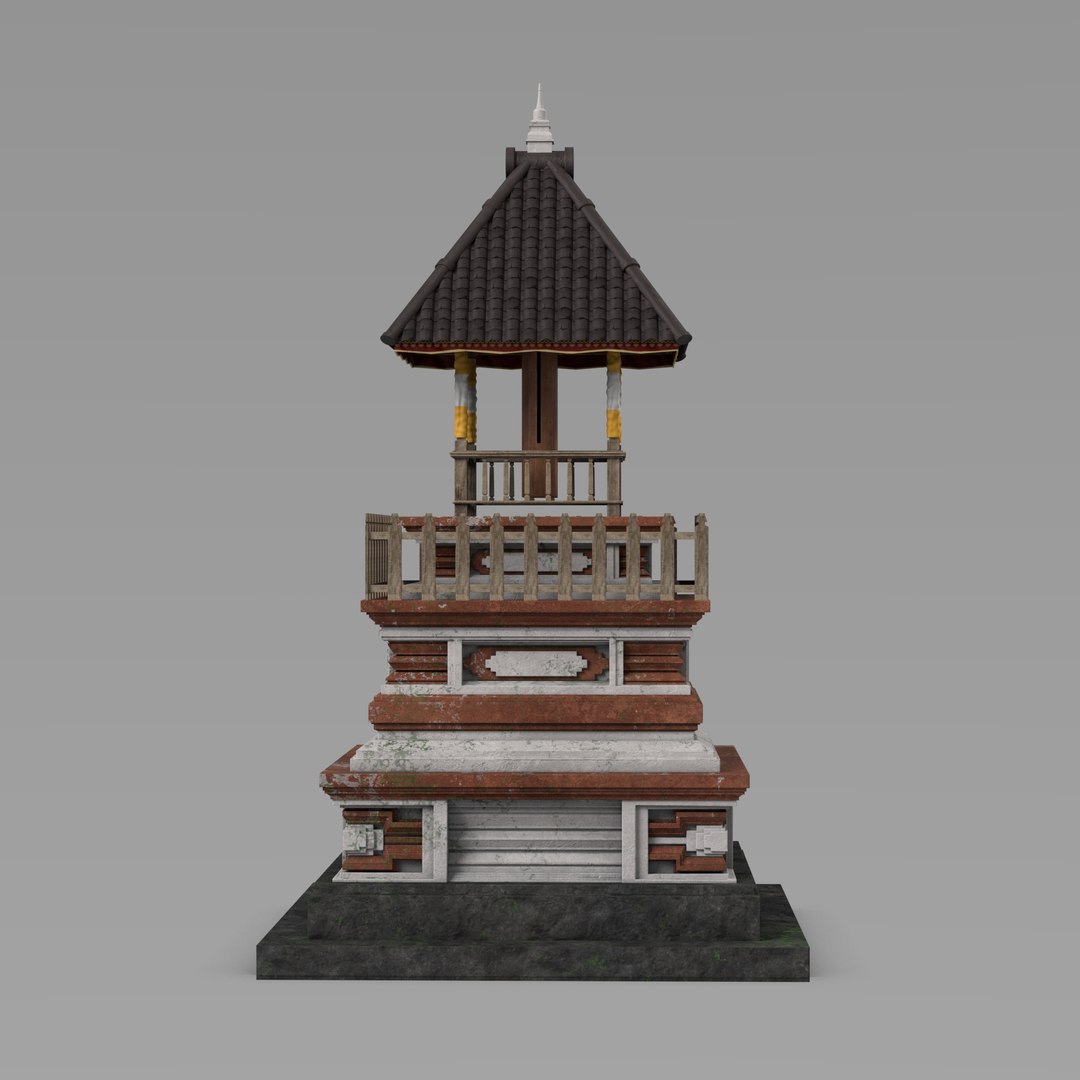 Balai Kulkul Traditional Balinese Drum Tower 3D Model - TurboSquid 2406896
