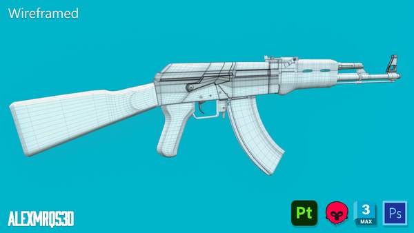 AK - 47 Max Obj FBX 및 텍스처 3D 모델 - TurboSquid 2154364