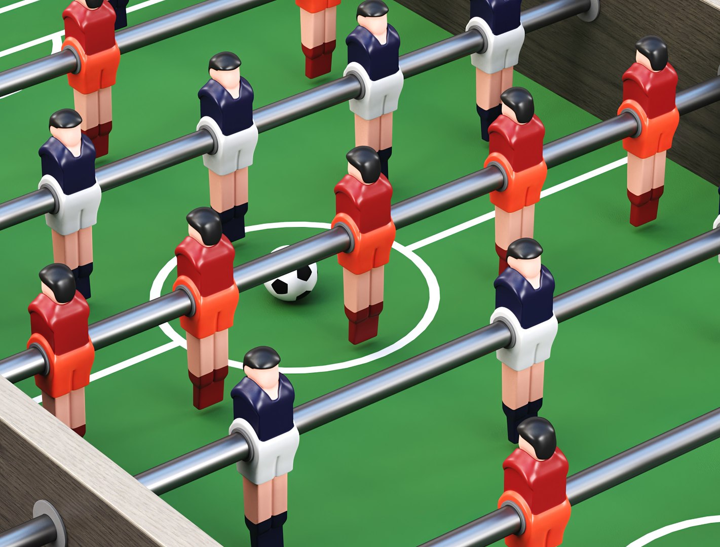 Table Football Game TGE Model - TurboSquid 2284989