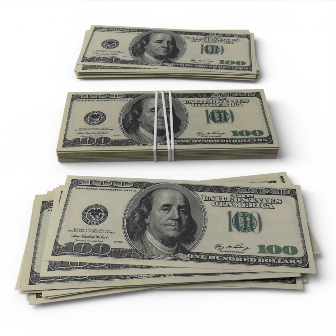 Dollar Bills Stack Model - TurboSquid 1521542