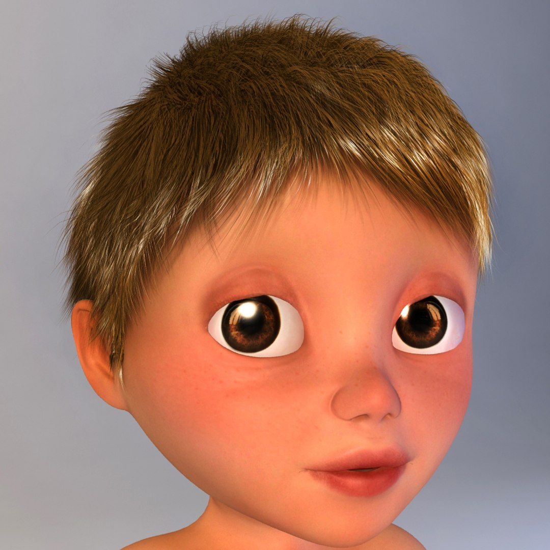 Obj Cartoon Child Boy Rigged