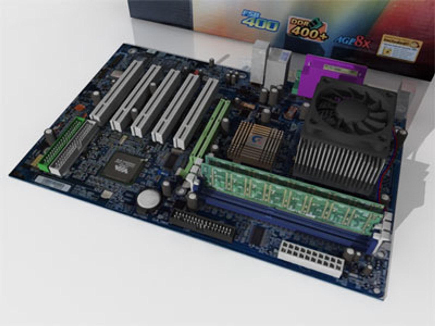 3d Model Gigabyte Motherboard