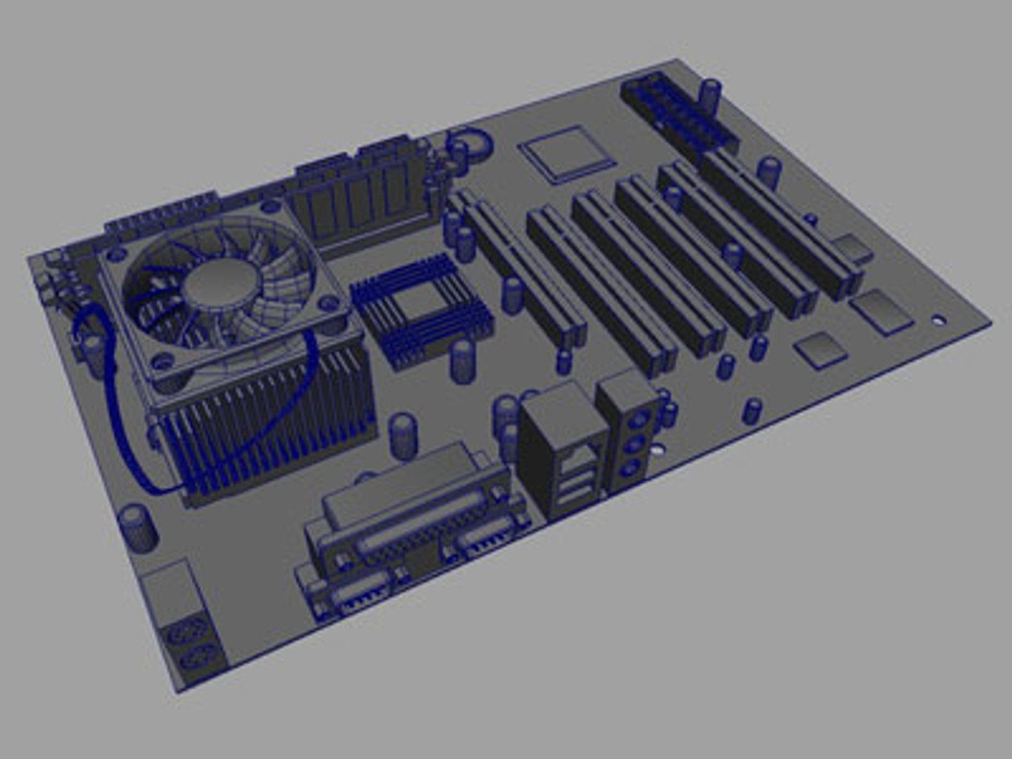 3d Model Gigabyte Motherboard