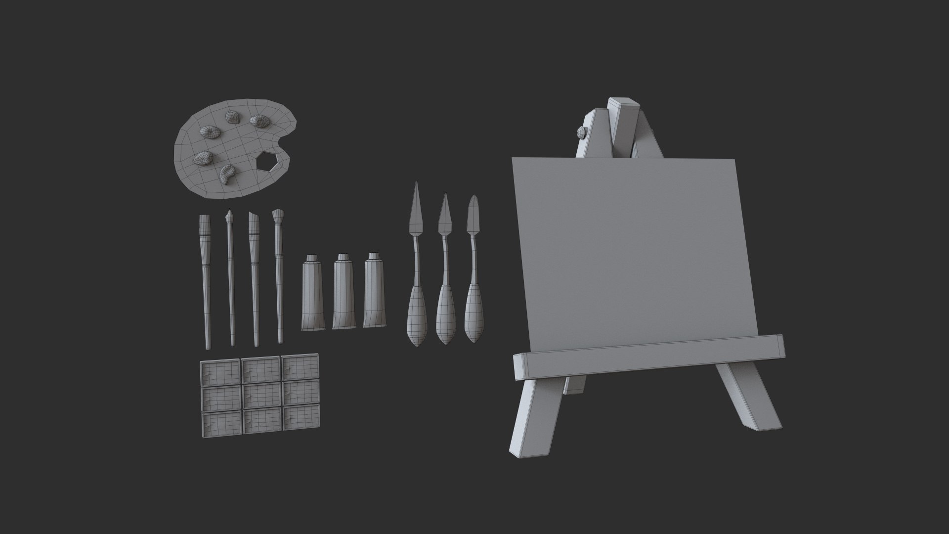 Painting Tools Model - TurboSquid 1684601