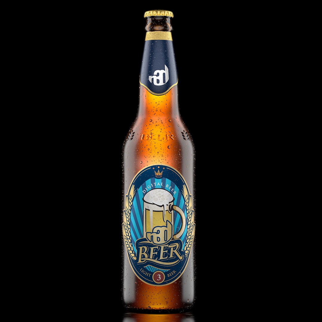 3D Model Beer Bottle - TurboSquid 1435757