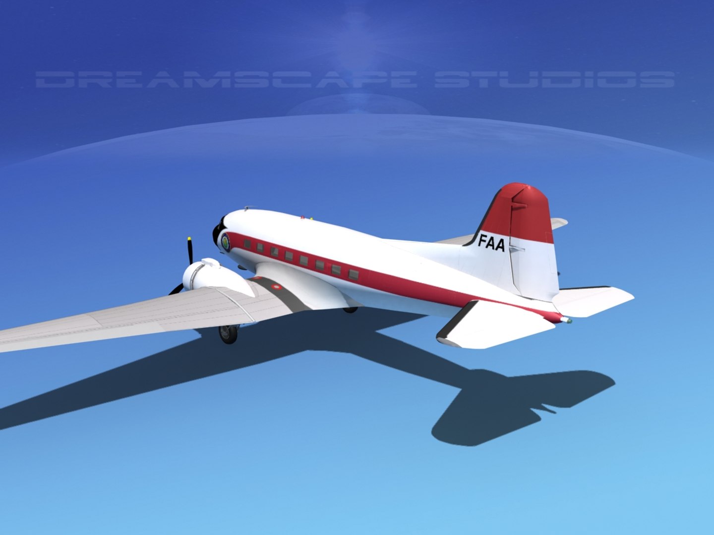 3d Dc-3 Douglas Model