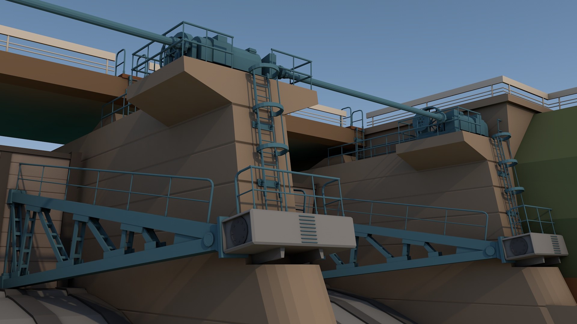 Poly Hydroelectric Dam 3D Model - TurboSquid 2206669