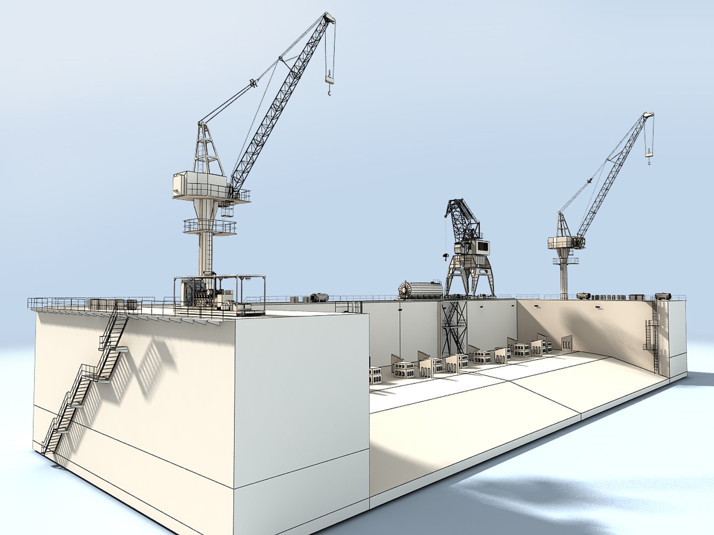 Dry Dock 3D Model - TurboSquid 1377714