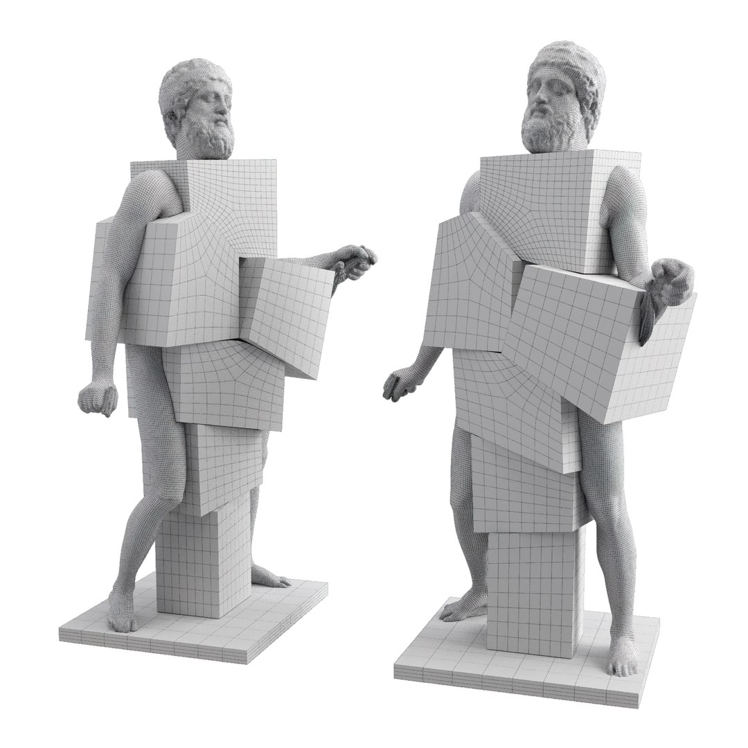 Man Of Cubes Sculpture 3D Model - TurboSquid 2209210