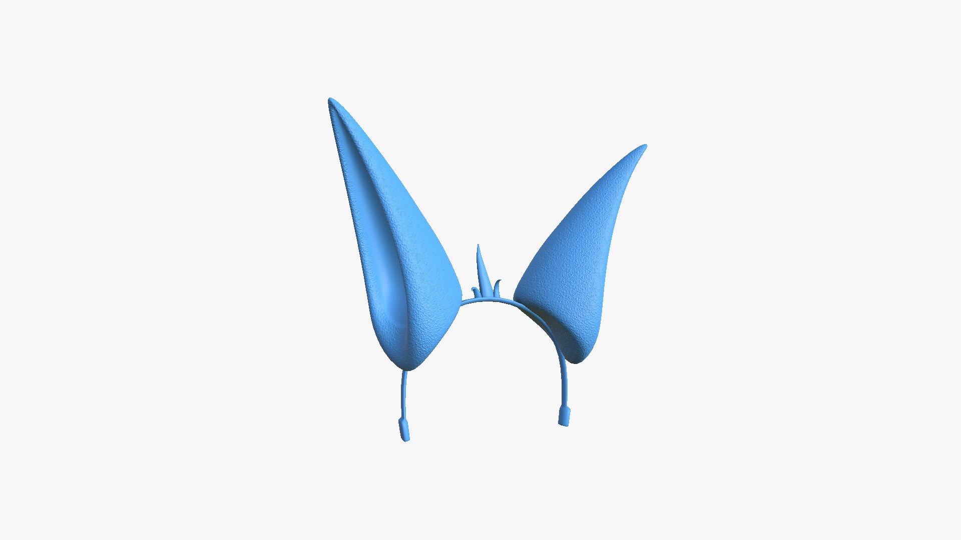 Furry Ears Tiara E09 Black - Headband Character Design 3D model ...