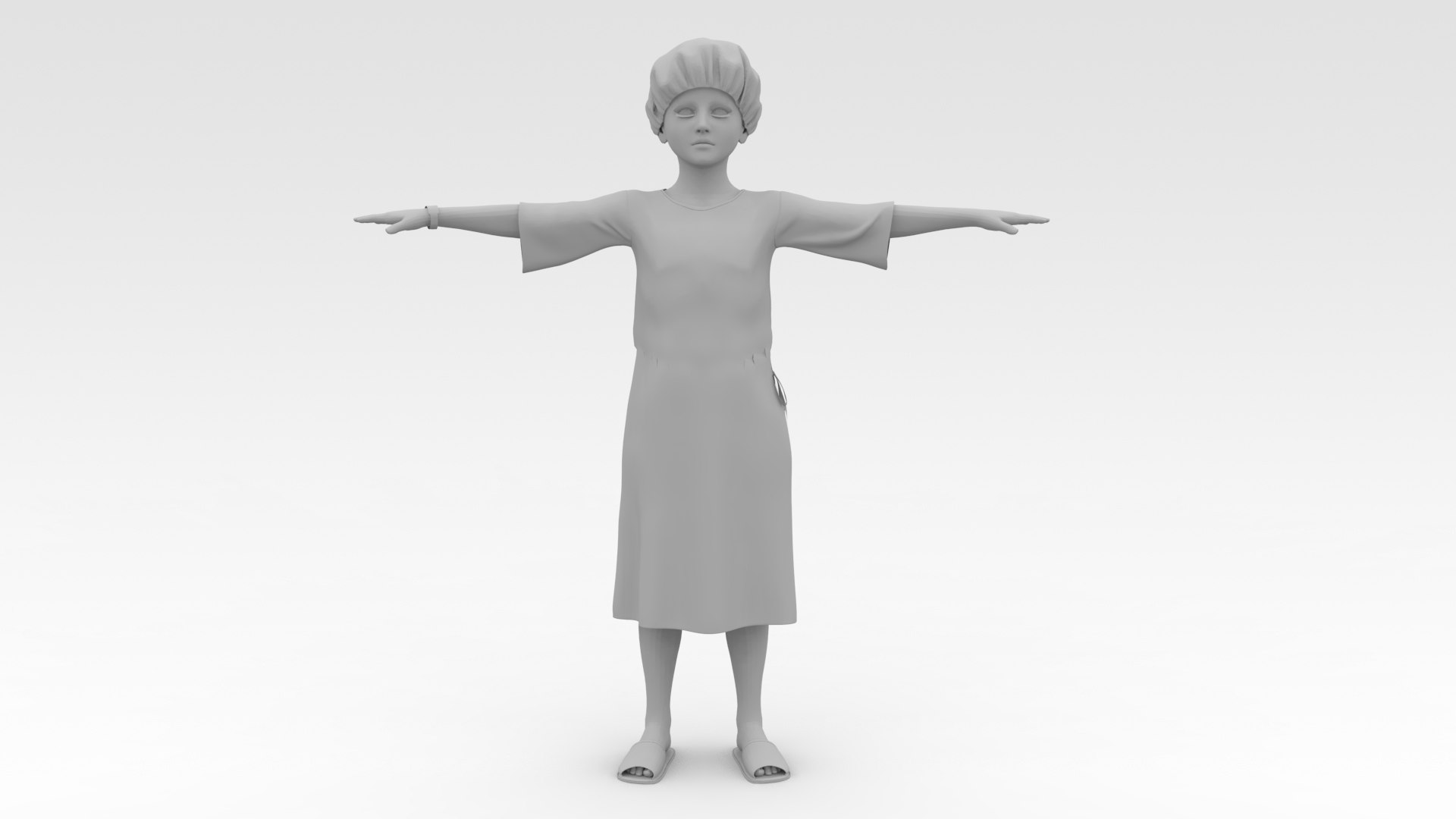 3D Model Child Patient With Blue Gown - TurboSquid 1794375