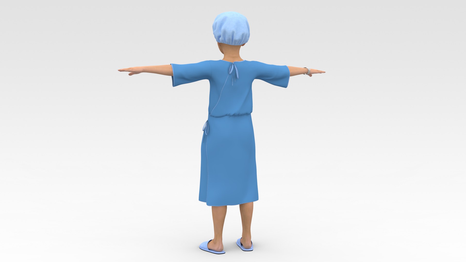 3D Model Child Patient With Blue Gown - TurboSquid 1794375