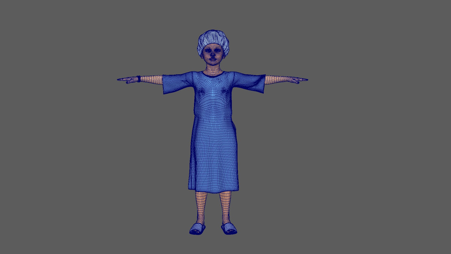 3D Model Child Patient With Blue Gown - TurboSquid 1794375