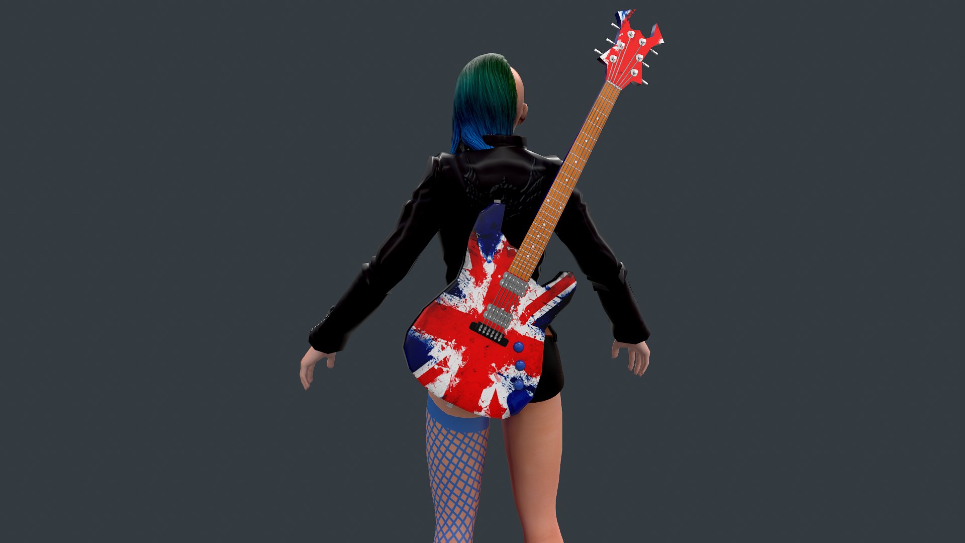 3D Rock Star Girl Model - TurboSquid 2095216