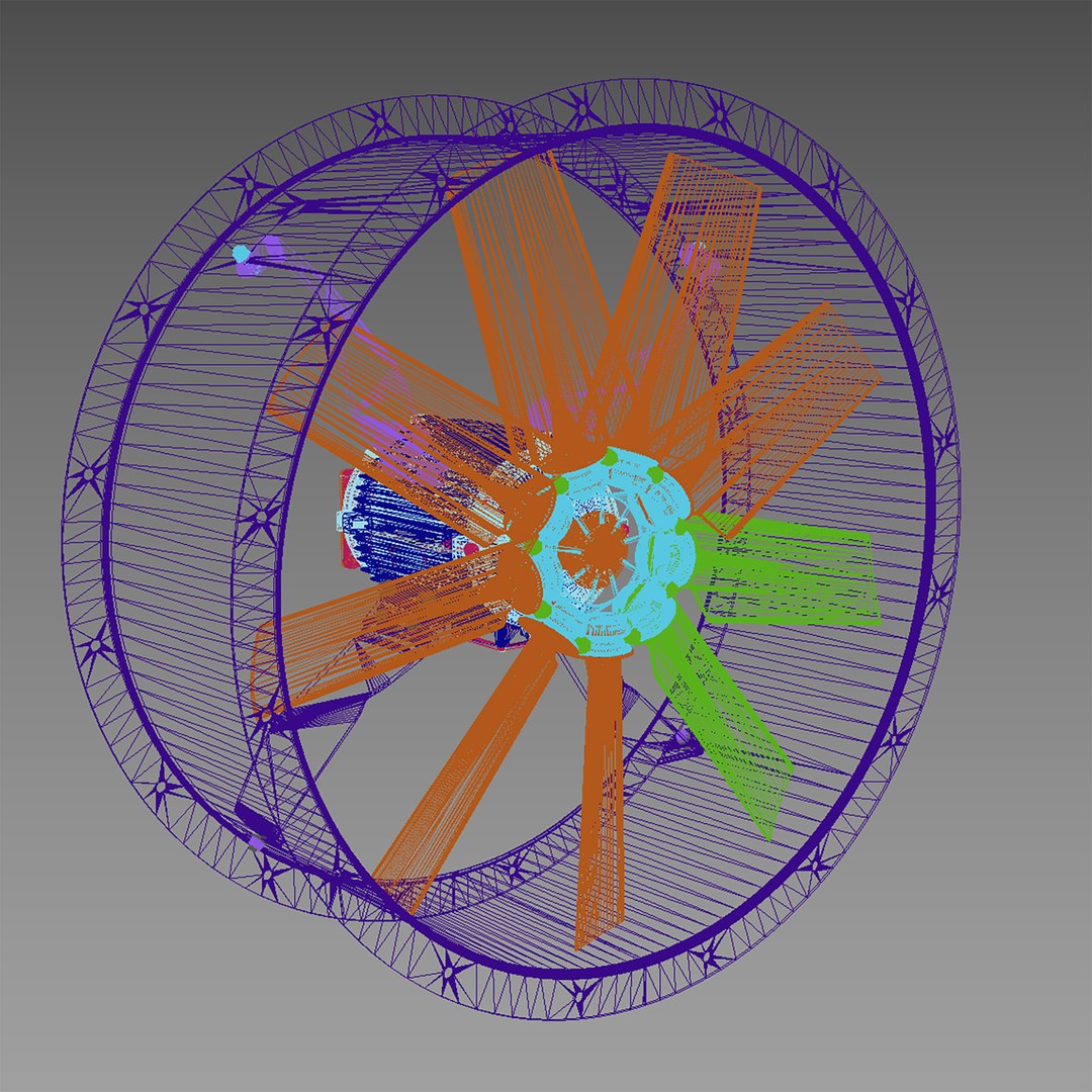 3D Model Detailed Industrial Axial Fan - TurboSquid 2138175