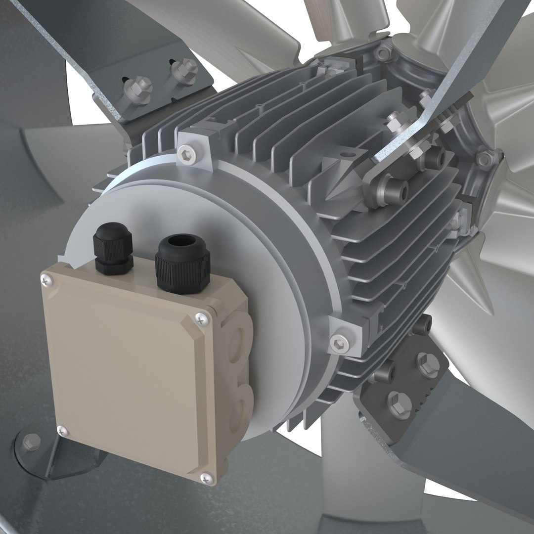 3D Model Detailed Industrial Axial Fan - TurboSquid 2138175
