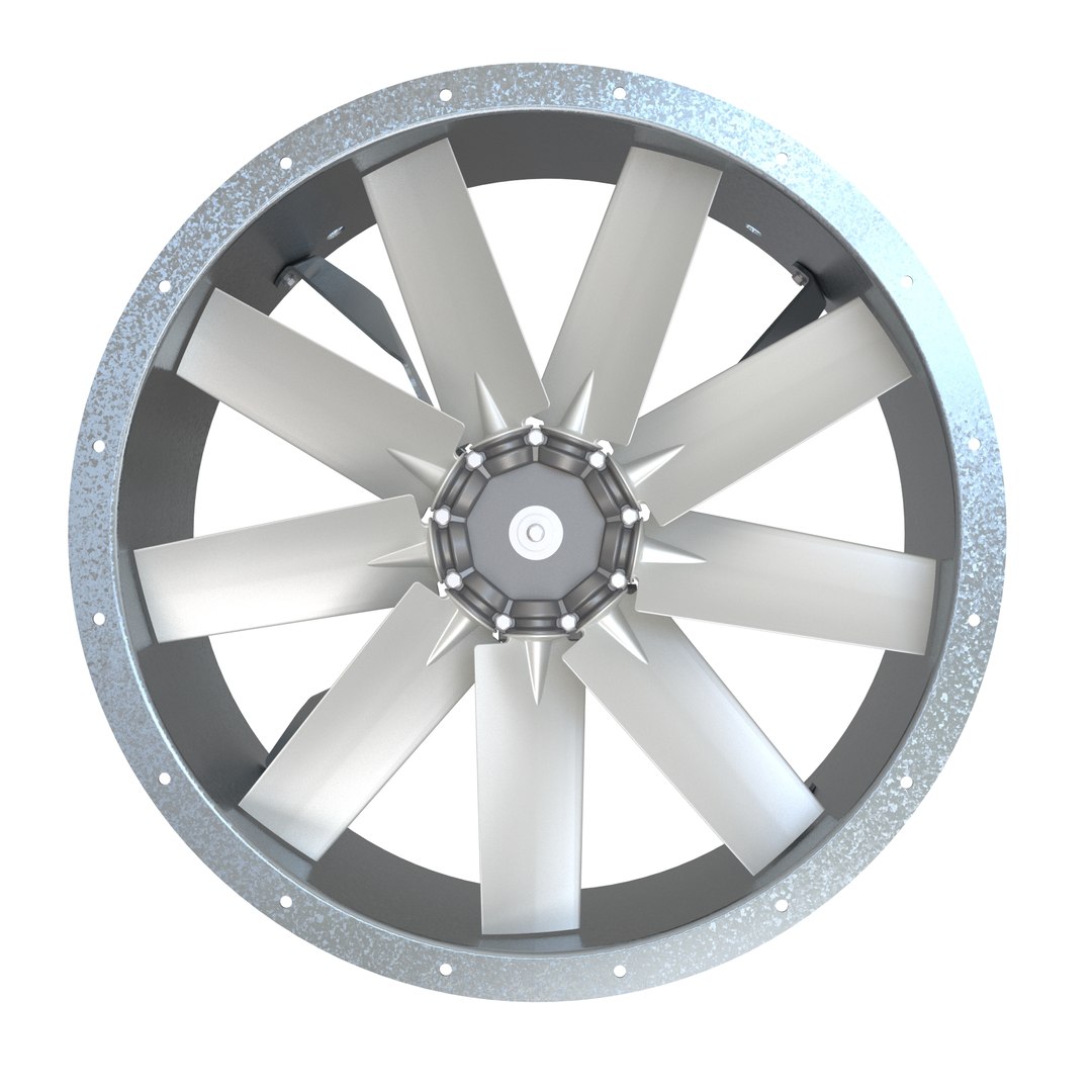 3D Model Detailed Industrial Axial Fan - TurboSquid 2138175