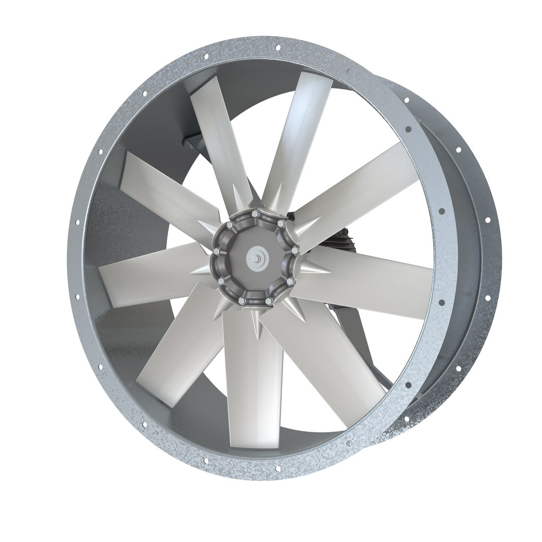 3D Model Detailed Industrial Axial Fan - TurboSquid 2138175