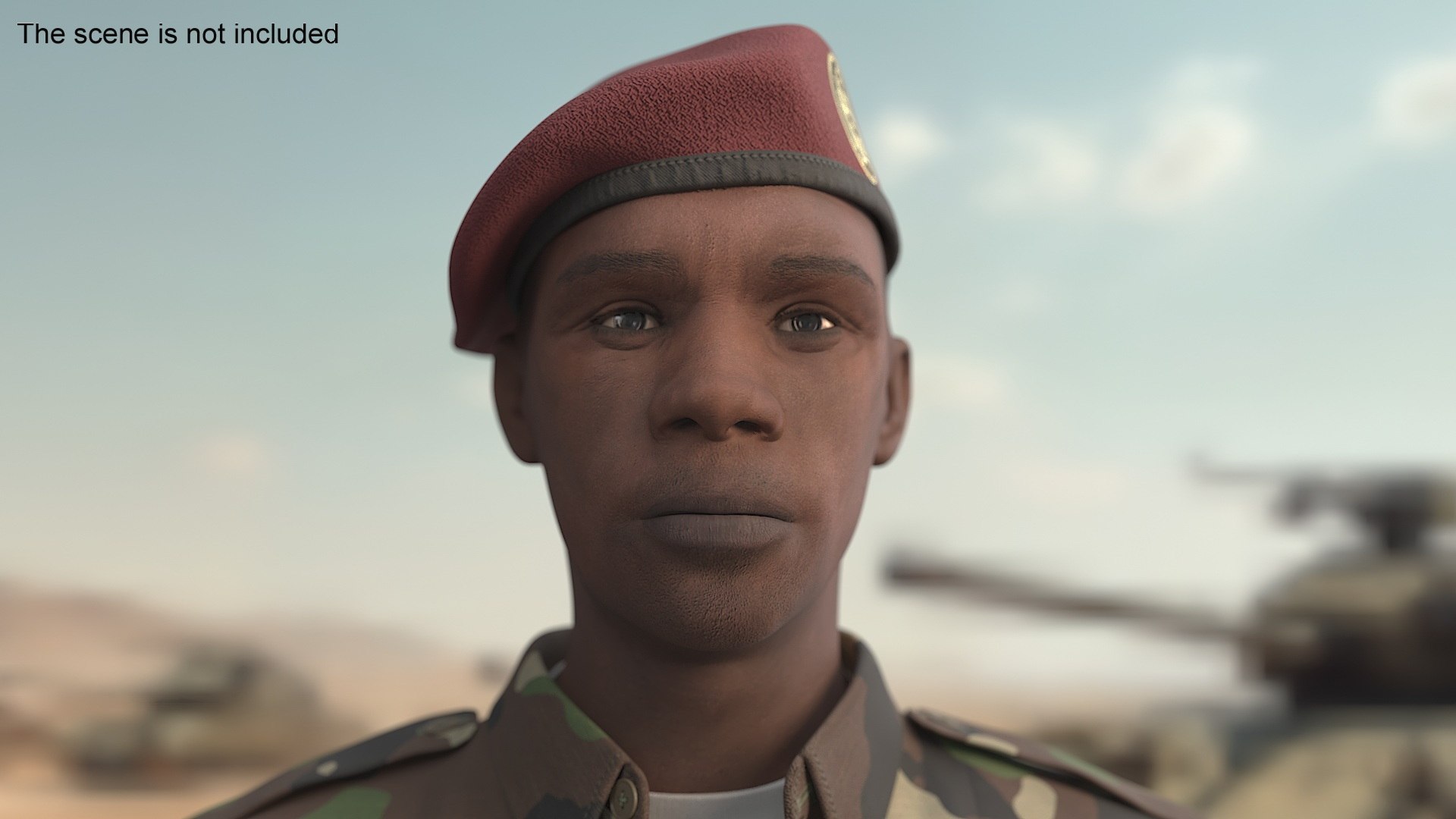 3D Somali Soldier Bright Camouflage Fur Model - TurboSquid 2390524