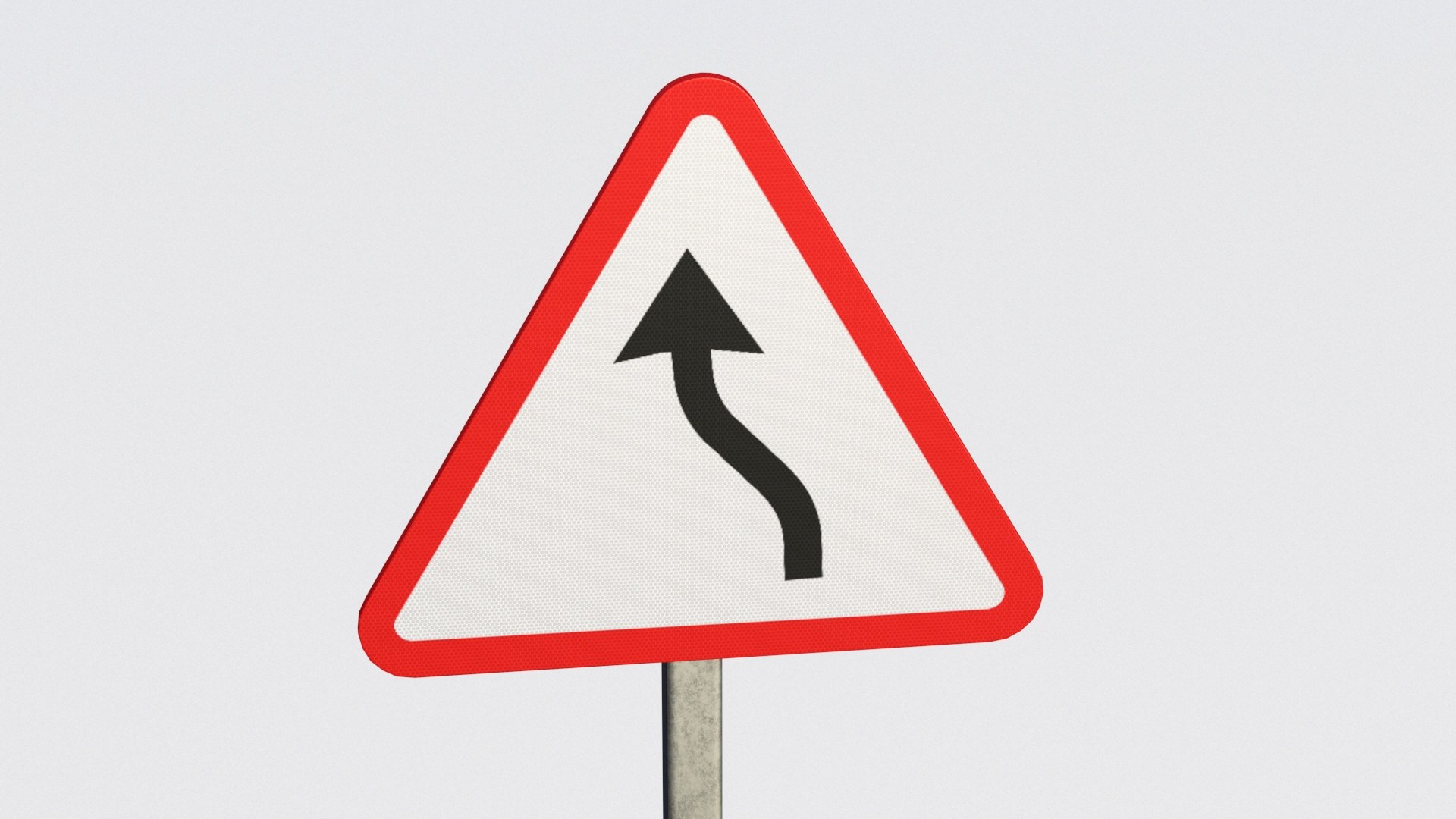 3D Left S Curve Road Sign - TurboSquid 2107783