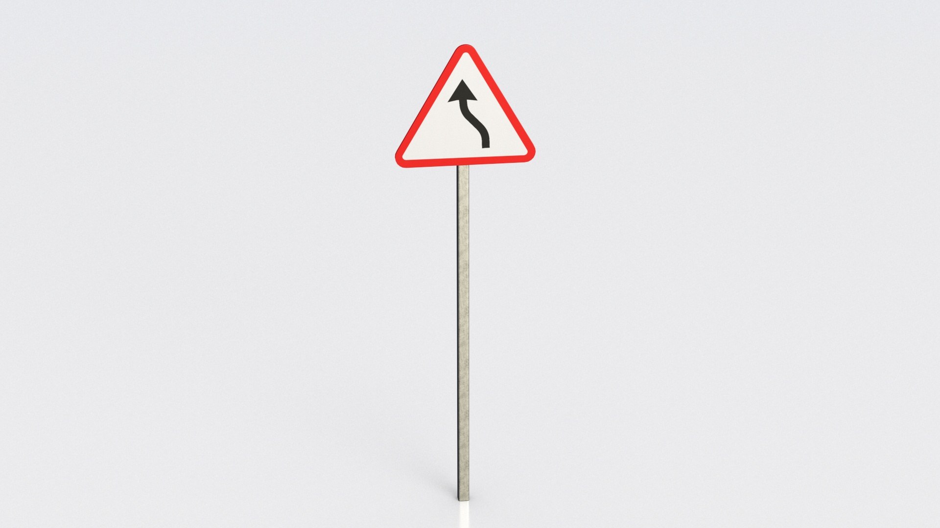 3D Left S Curve Road Sign - TurboSquid 2107783