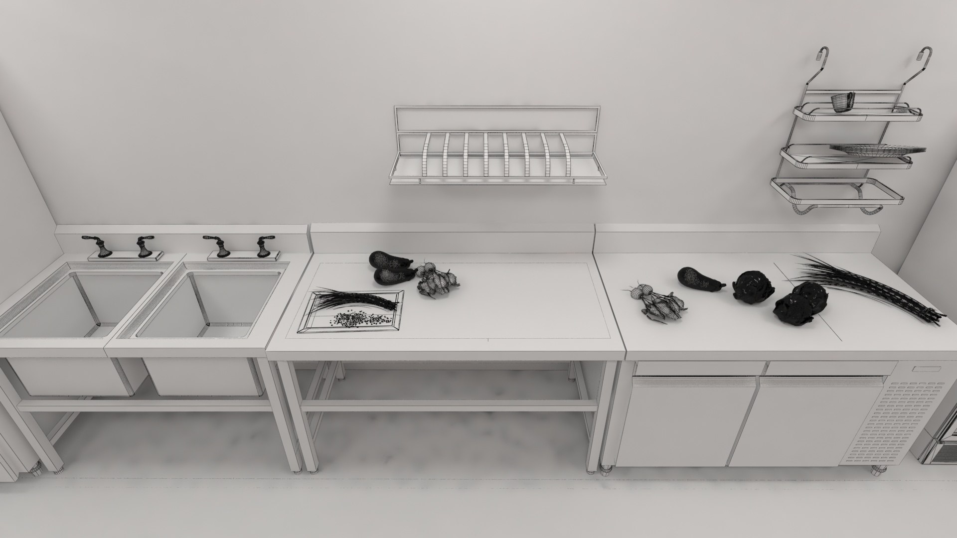 3D Model Big Restaurant Kitchen - TurboSquid 2254820