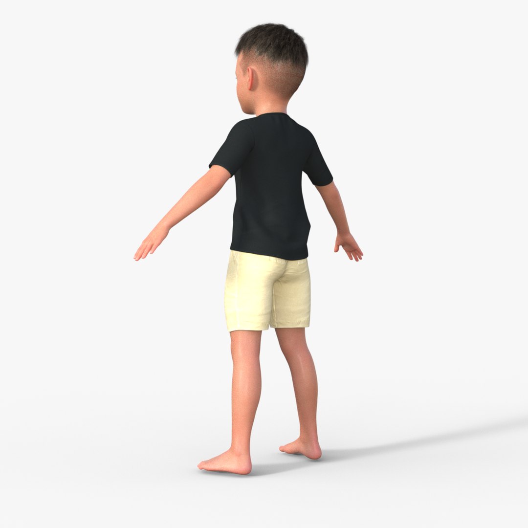 3D Realistic 3D Boy Child Character - TurboSquid 2404167