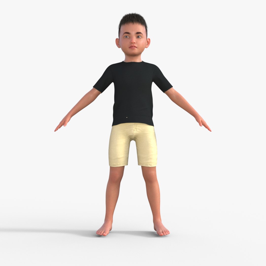 3D Realistic 3D Boy Child Character - TurboSquid 2404167