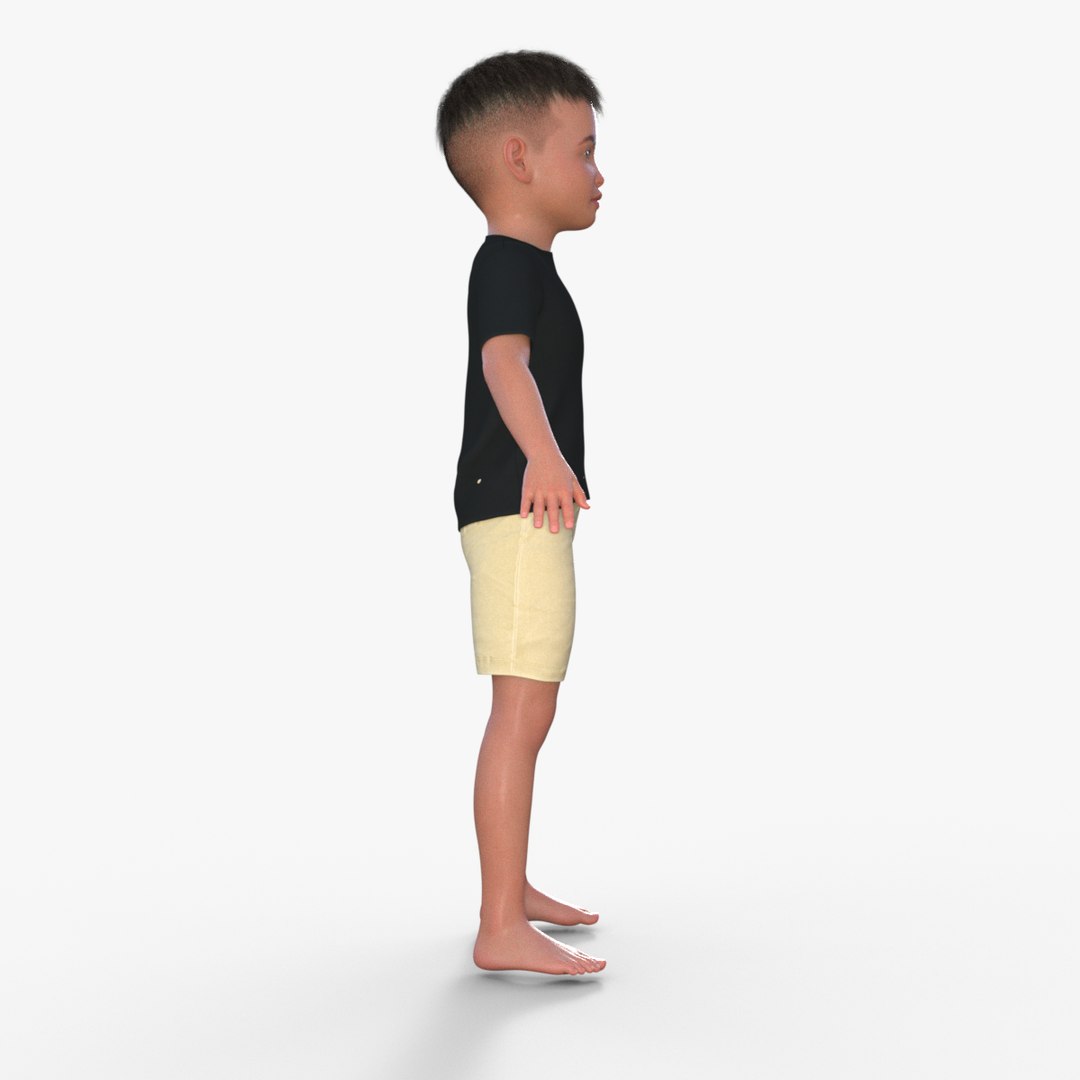 3D Realistic 3D Boy Child Character - TurboSquid 2404167