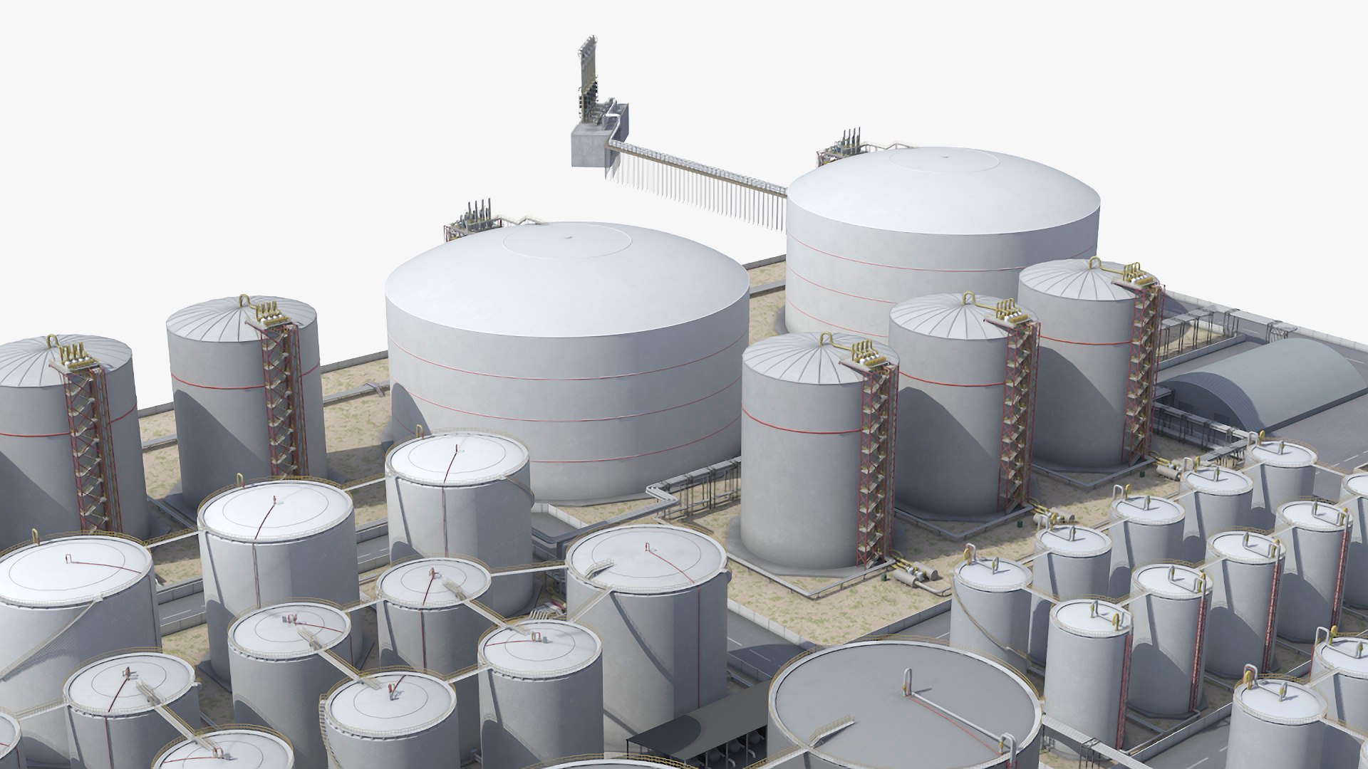 3D Liquefied Natural Gas Terminal - TurboSquid 2309929