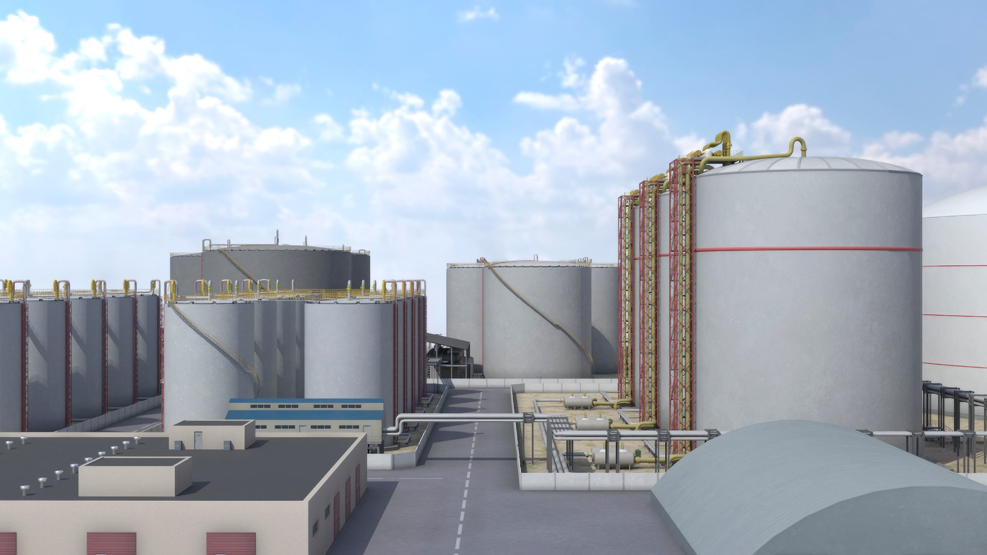 3D Liquefied Natural Gas Terminal - TurboSquid 2309929