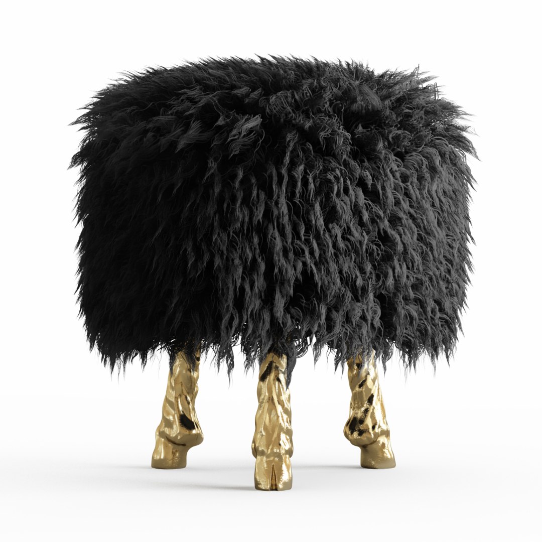 Wool mongolian lamb chair 3D model - TurboSquid 1435840