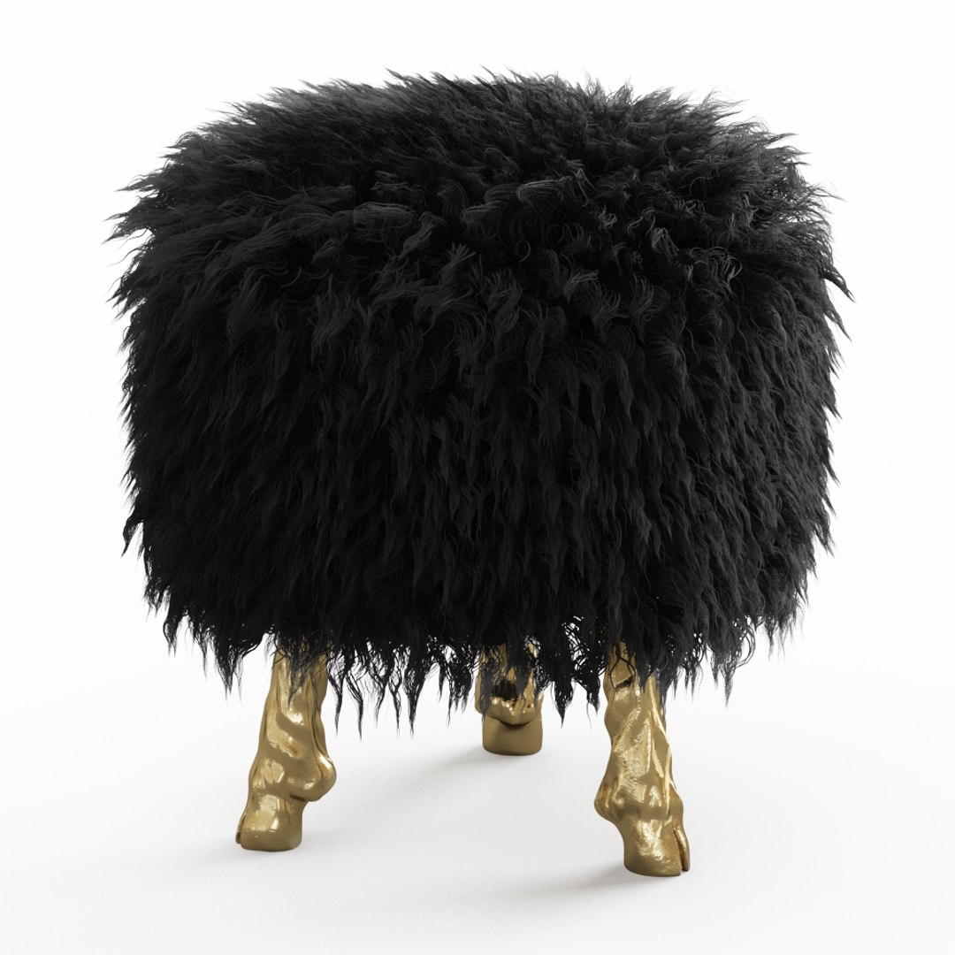 Wool Mongolian Lamb Chair 3D Model - TurboSquid 1435840